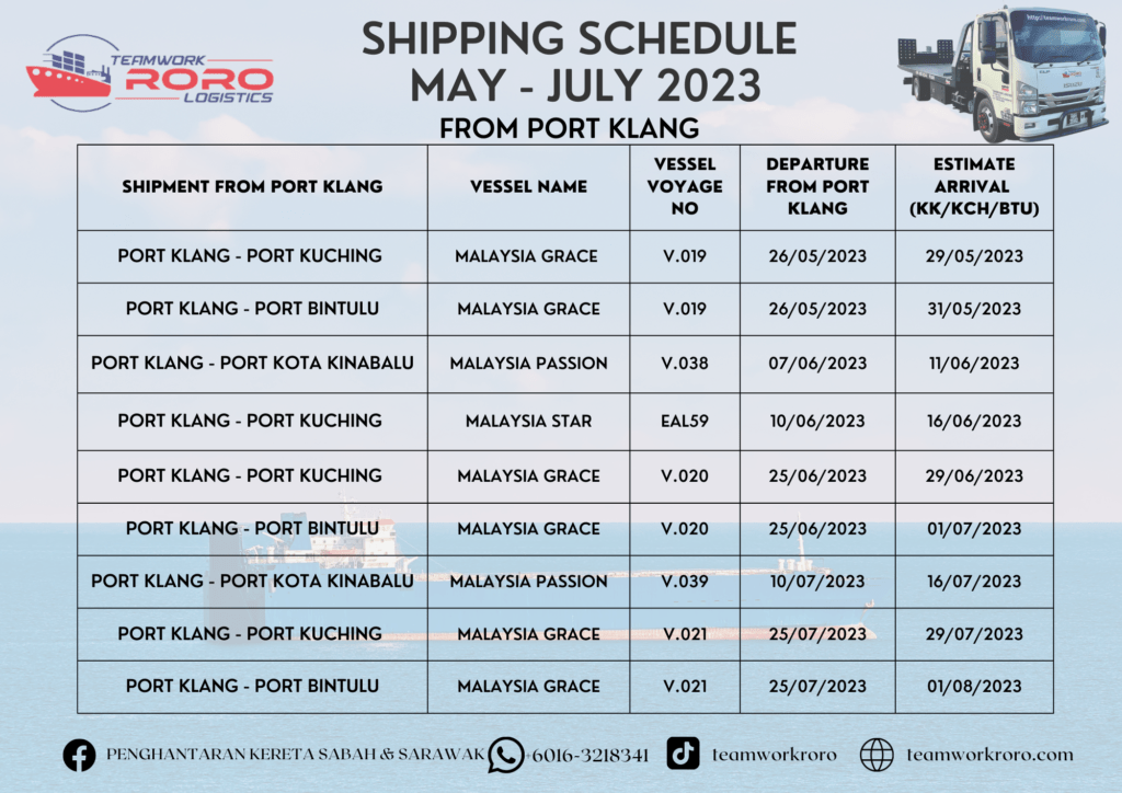 SCHEDULE - Teamwork RORO Logistics