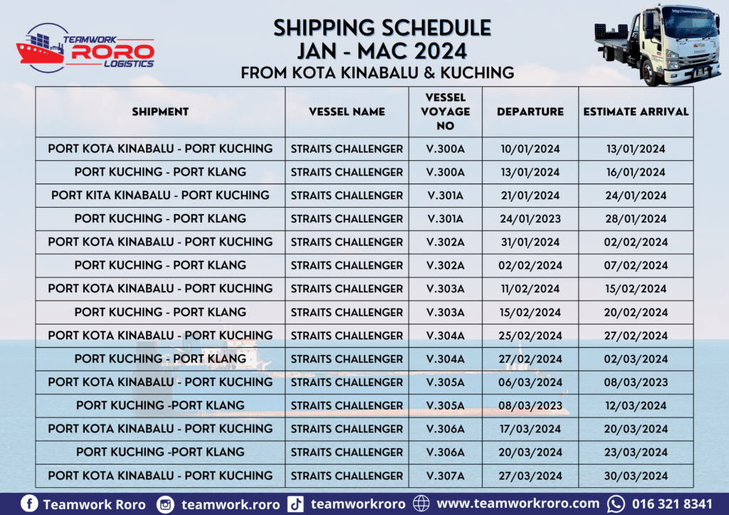 SCHEDULE - Teamwork RORO Logistics